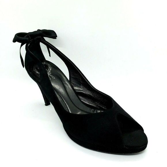 Rodo | Shoes | Rodo Black Suede Leather Slingback Dress Heels | Poshmark